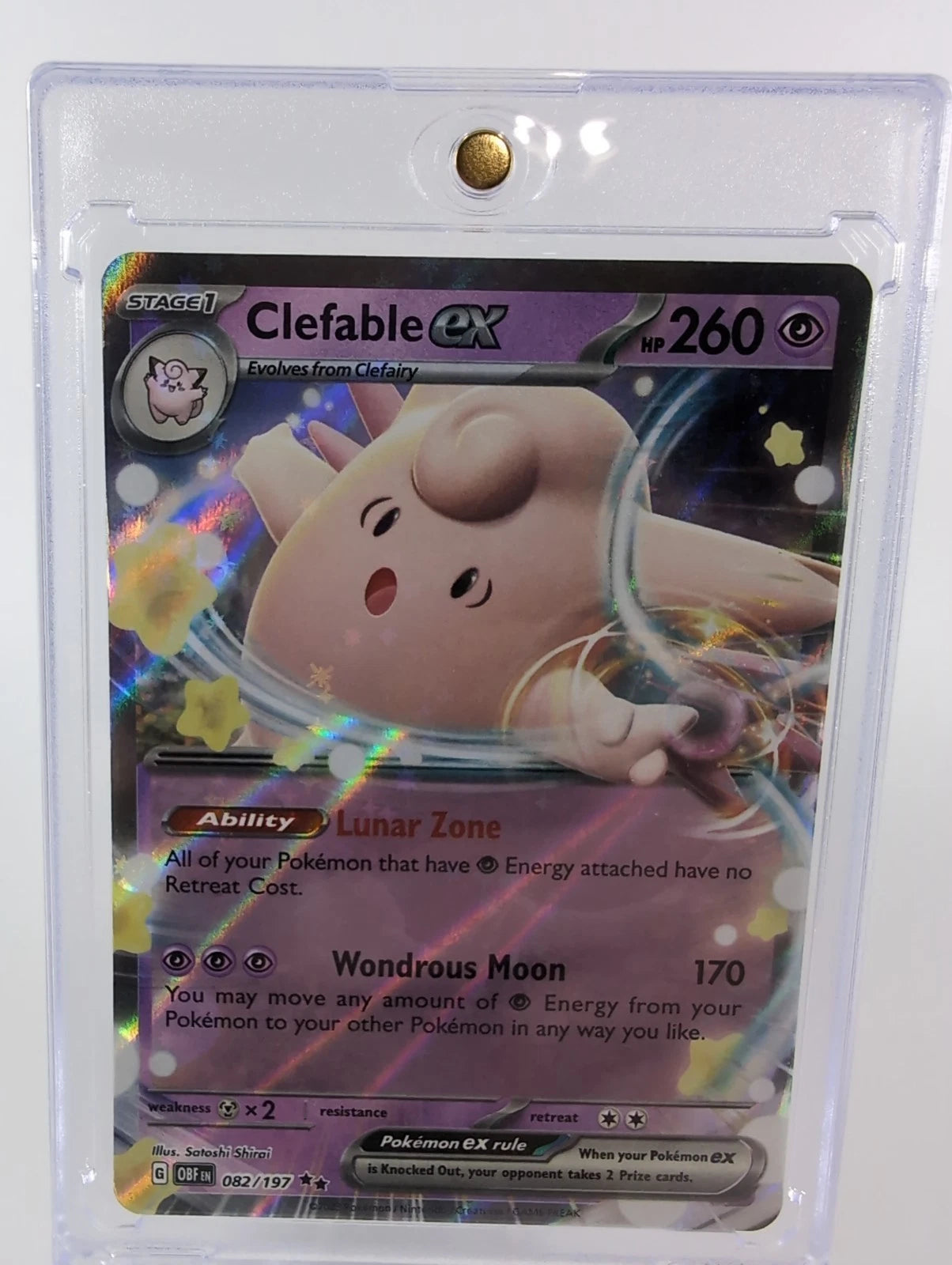 Clefable EX Obsidian Flames Double Rare #082/197 - NM - Pokemon TCG ...